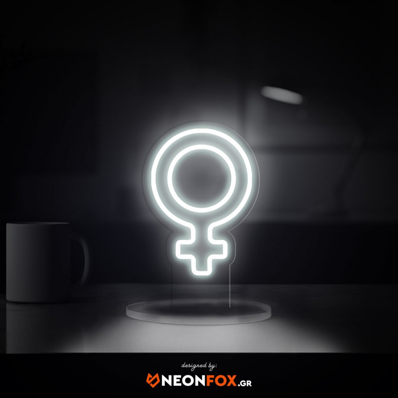 Female Tabletop Neon Light