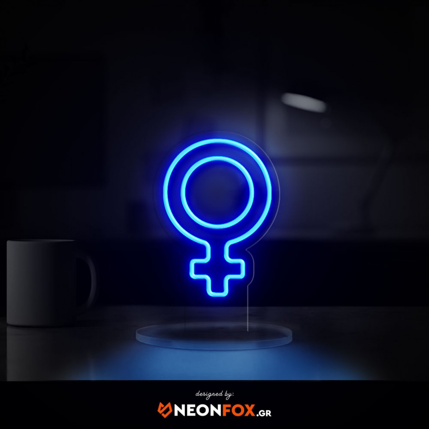 Female Tabletop Neon Light