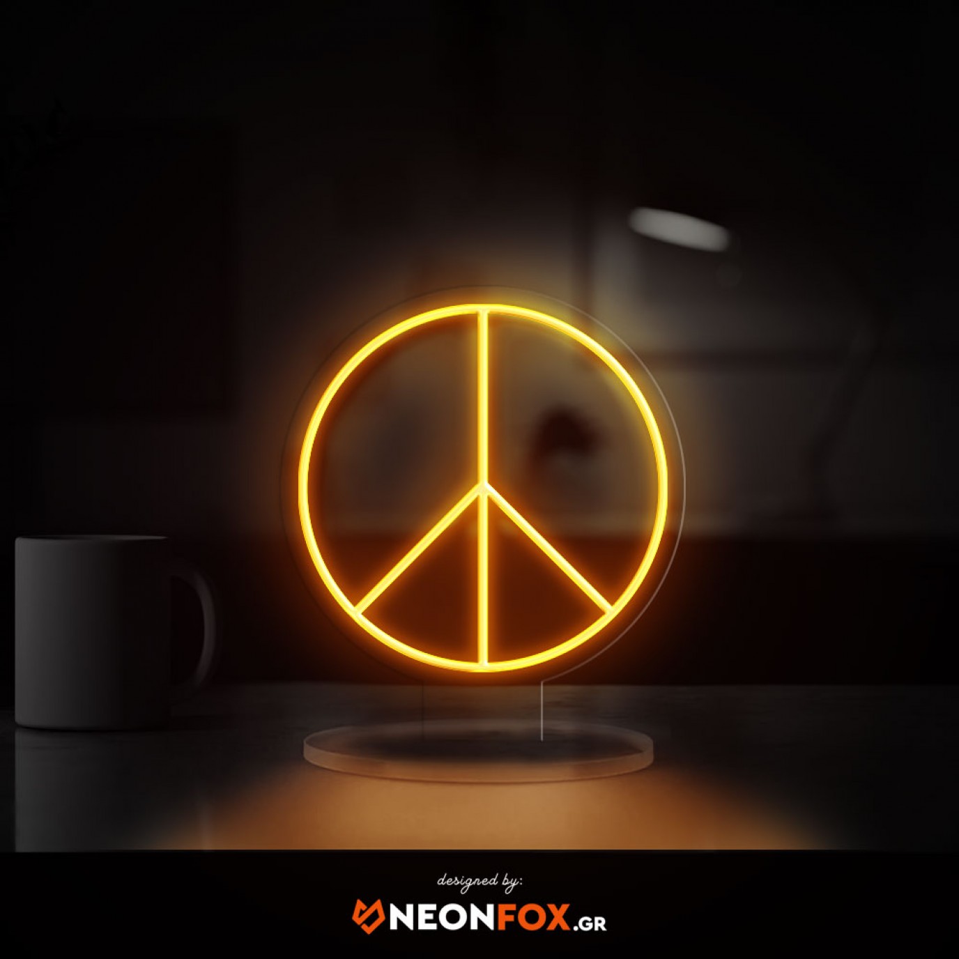 Symbol of Peace - Tabletop Neon Light