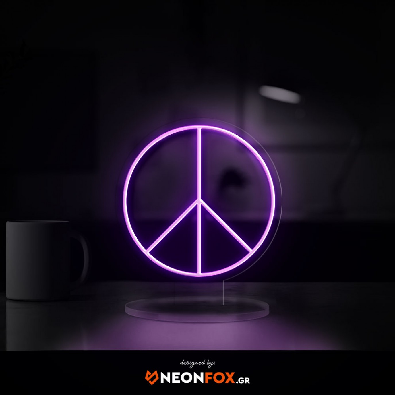 Symbol of Peace - Tabletop Neon Light
