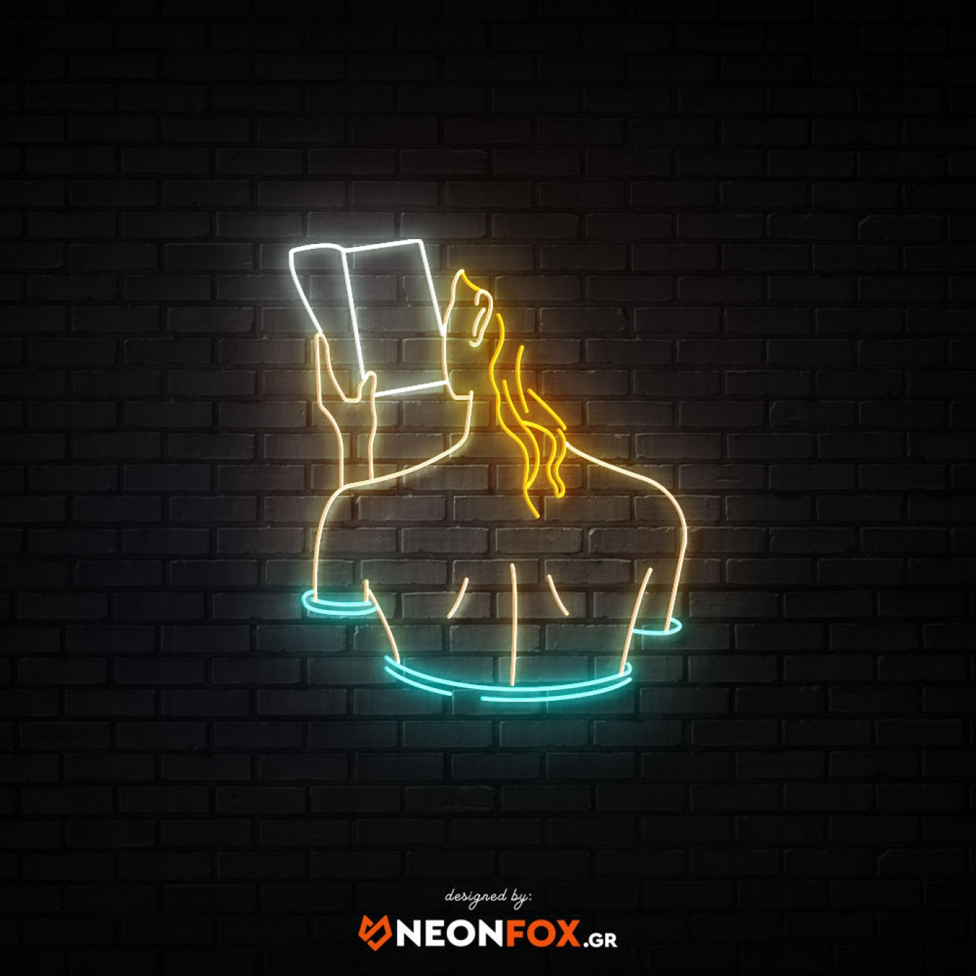 Woman Reading - NEON LED Sign