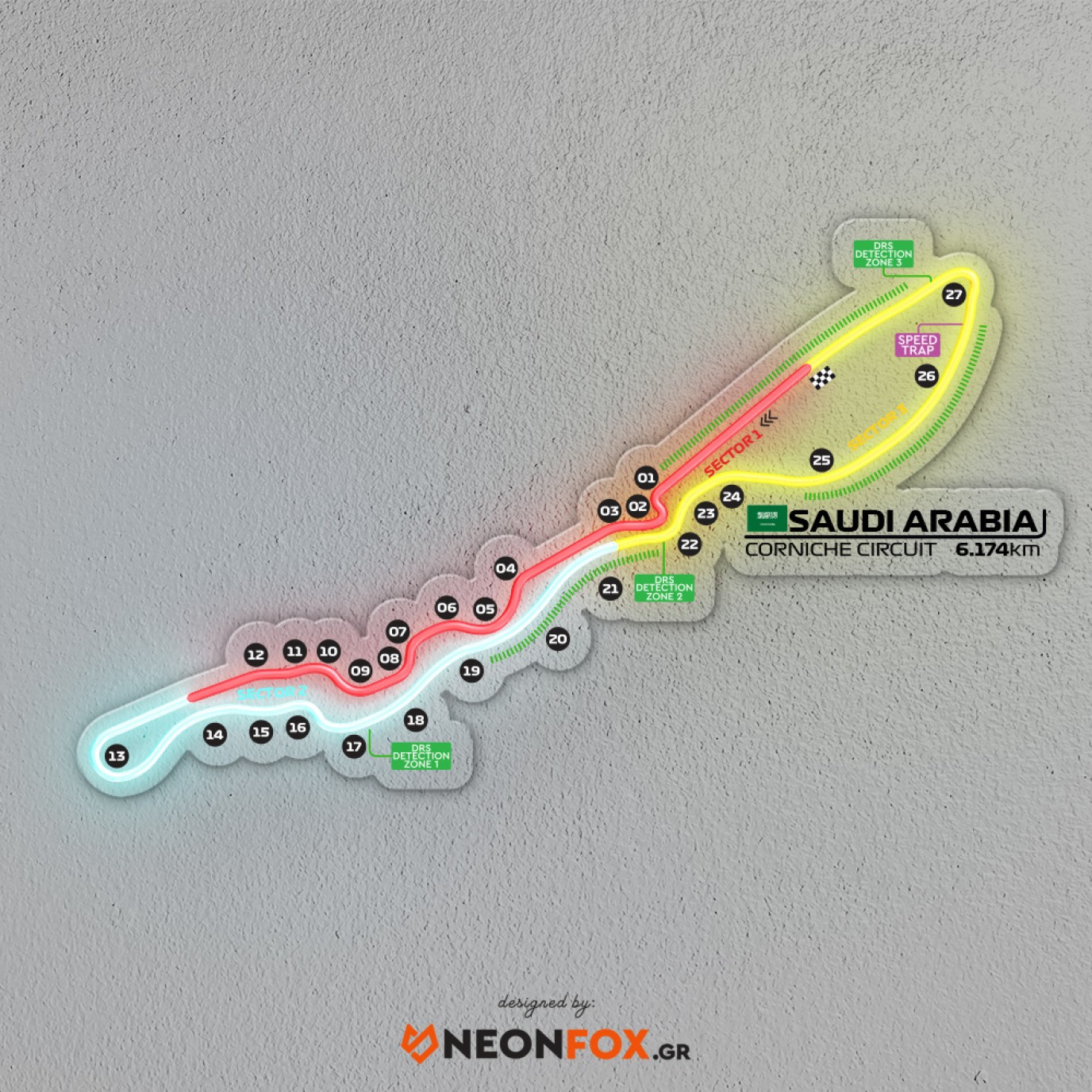 Saudi Arabia - NEON LED Racetrack