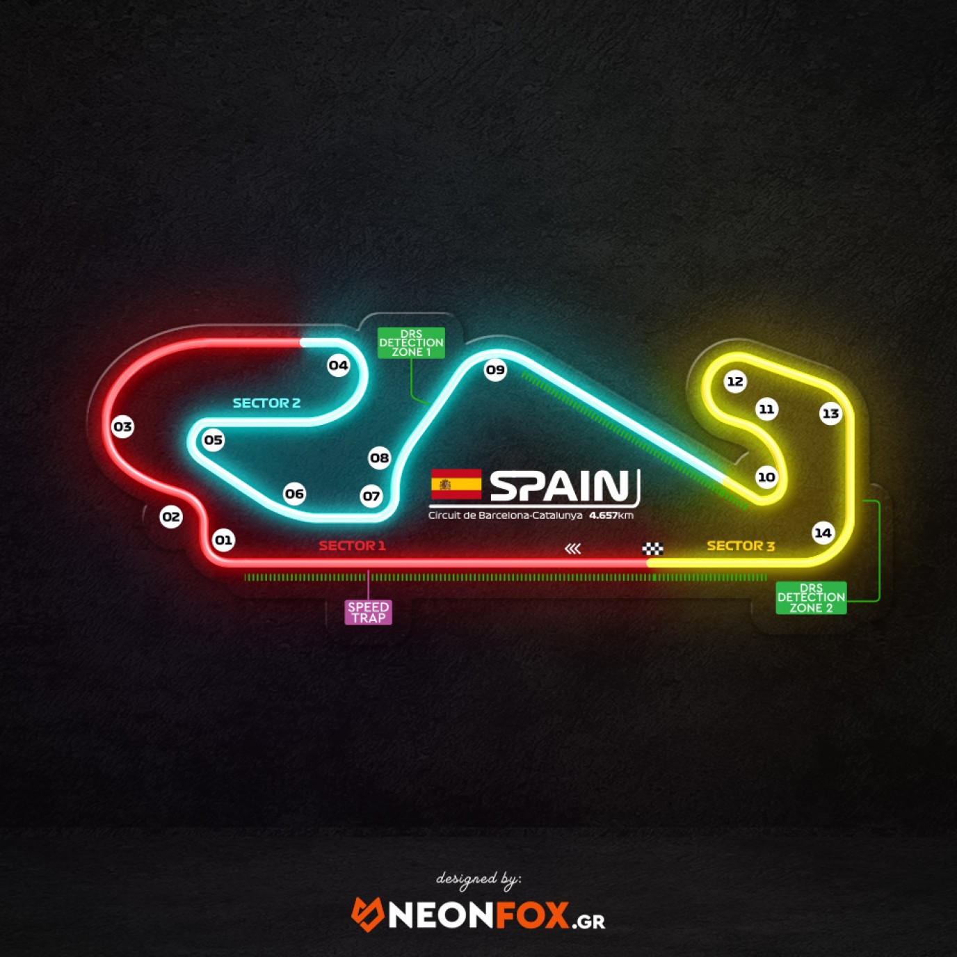 Spain - NEON LED Racetrack